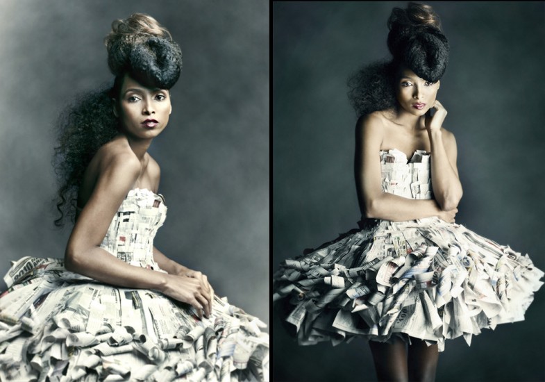 Paper Dresses - Newspaper - Avant Garde Designer - Jennifer Lynn